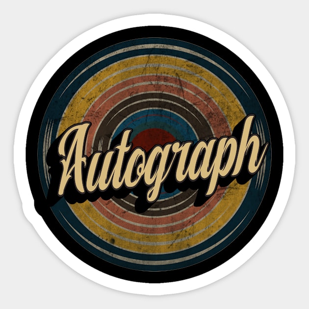 autograph vintage cute - Autograph - Sticker | TeePublic
