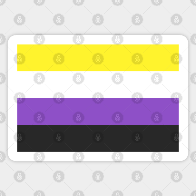 Non-binary Flag - Non Binary - Sticker | TeePublic