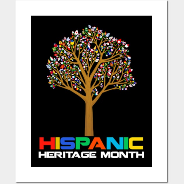 National Hispanic Heritage Month Hand Flag Tree Roots Latino - Hispanic ...