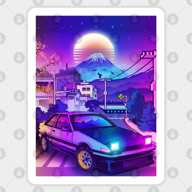 Toyota AE86 Trueno Initial D - Toyota Ae86 Trueno Initial D - Sticker ...