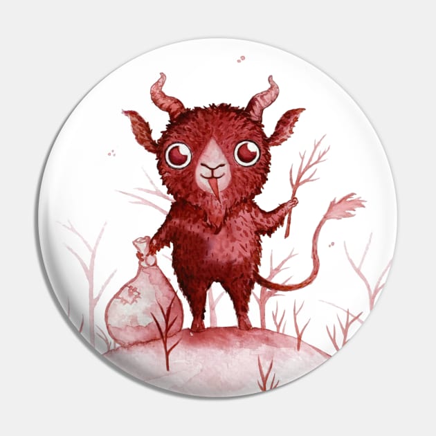 Adorable krampus - Krampus - Pin | TeePublic