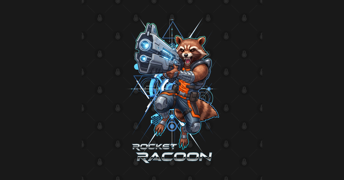 Rocket / Fanart - Rocket Raccoon - T-Shirt | TeePublic