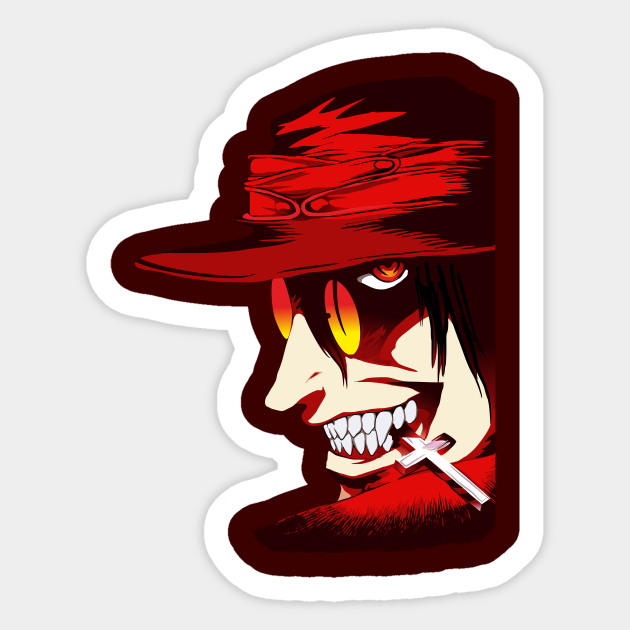 Face of evil Alucard - Hellsing - Sticker | TeePublic