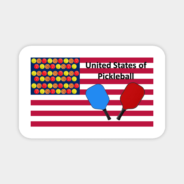 United States of Pickleball Flag - Pickleball Design Flag - Magnet ...