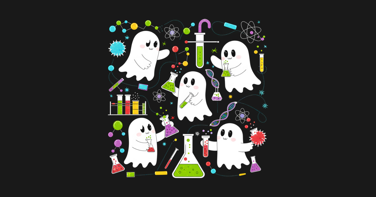 Ghost Science Teacher Chemistry Laboratory Halloween - Halloween Ghost ...