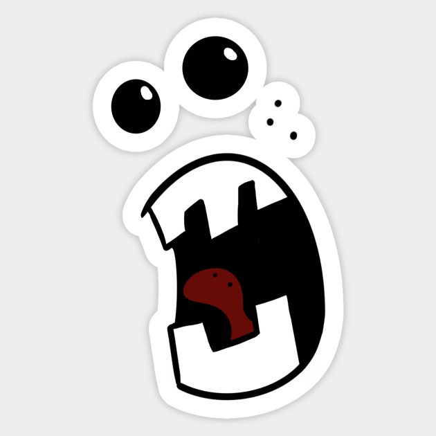 Funny Shouting Face - Funny Face - Sticker | TeePublic