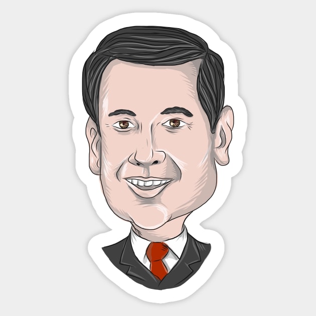 Marco Rubio Caricature - Marco Rubio - Sticker | TeePublic