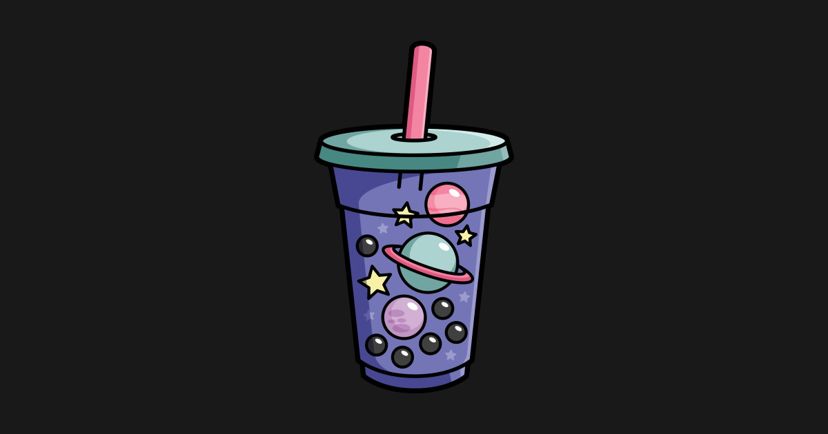 Kawaii Bubble Tea in Space - Bubble Tea - Magnet | TeePublic
