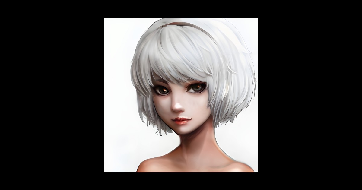 White Hair Anime Girl Anime Girl Sticker Teepublic