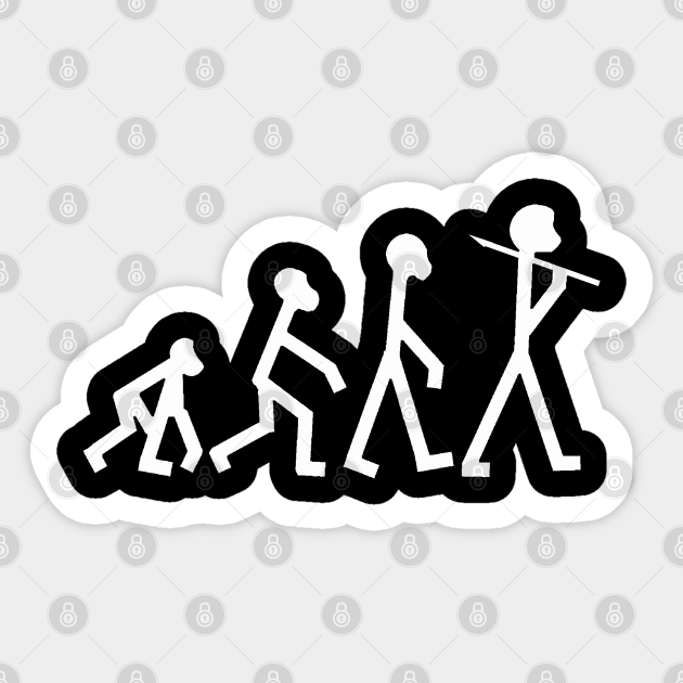 Evolution of Stickman - Evolution Of Man - Sticker | TeePublic