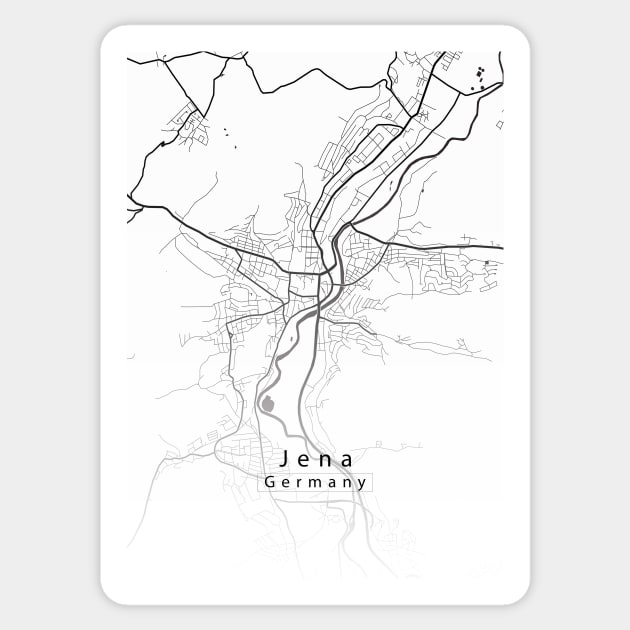 Jena Germany City Map - State - Sticker | TeePublic
