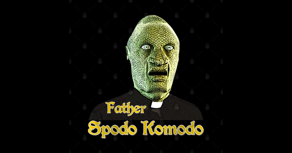 Father Spodo Komodo - Lizard - Sticker | TeePublic
