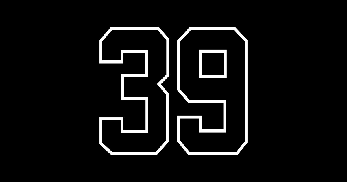 Number 39 - 39th Birthday Gifts - Sticker | TeePublic