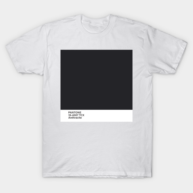 pantone 19-4007 TCX Anthracite - Pantone Color - T-Shirt | TeePublic