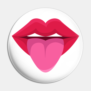 Mouth Lip Tongue Aesthetic Pins and Buttons for Sale | TeePublic