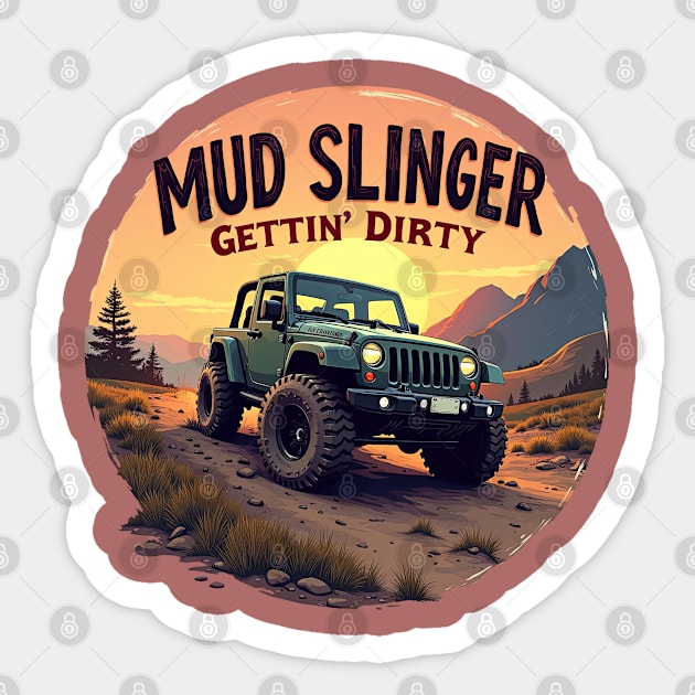 Offroad Mud Singer - Offroad - Sticker | TeePublic