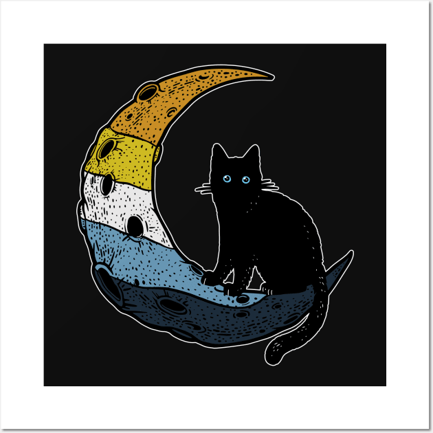 Aroace Moon Cat - Aroace - Posters and Art Prints | TeePublic