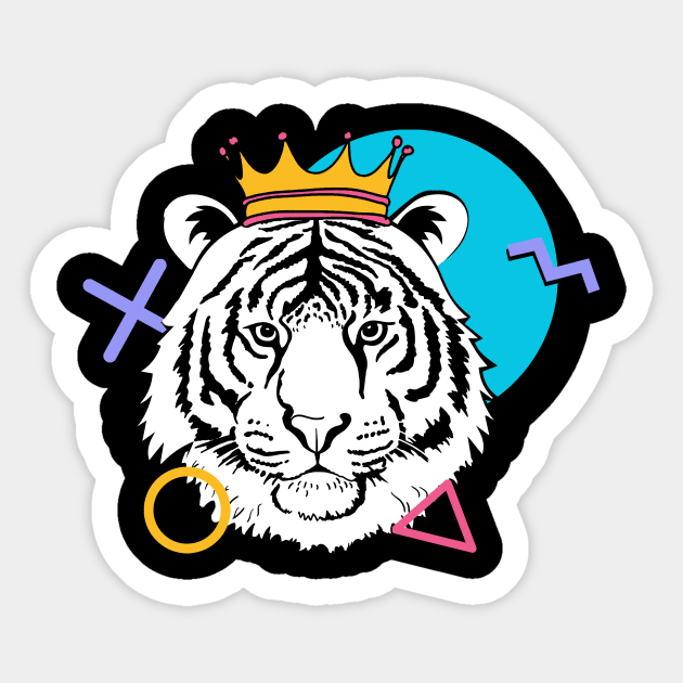 Retro Tiger King - Tiger King - Sticker | TeePublic