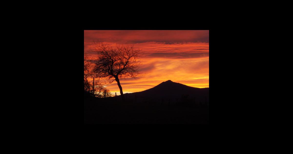 Bennachie sunset - Bennachie - Sticker | TeePublic