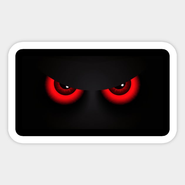 Evil Red Eyes - Evil Eyes - Sticker | TeePublic