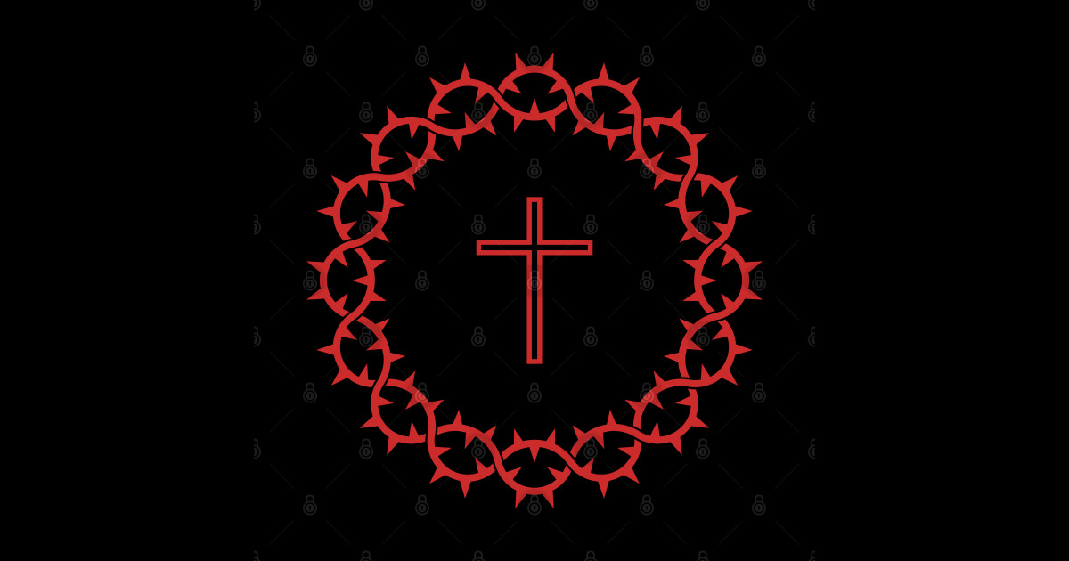 Cross and globe of the world framed by a crown of thorns. - Cross And ...
