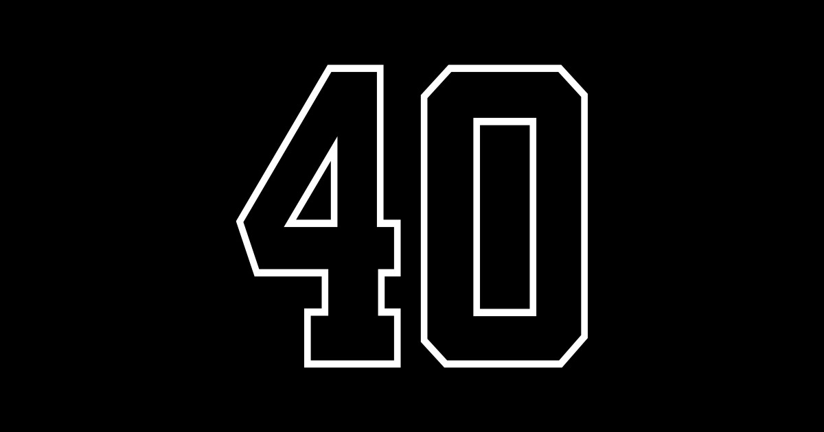 Number 40 - 40th Birthday Gift - Sticker | TeePublic
