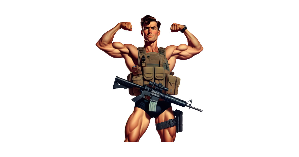 Pin-Up Guy - Tactical - T-Shirt | TeePublic