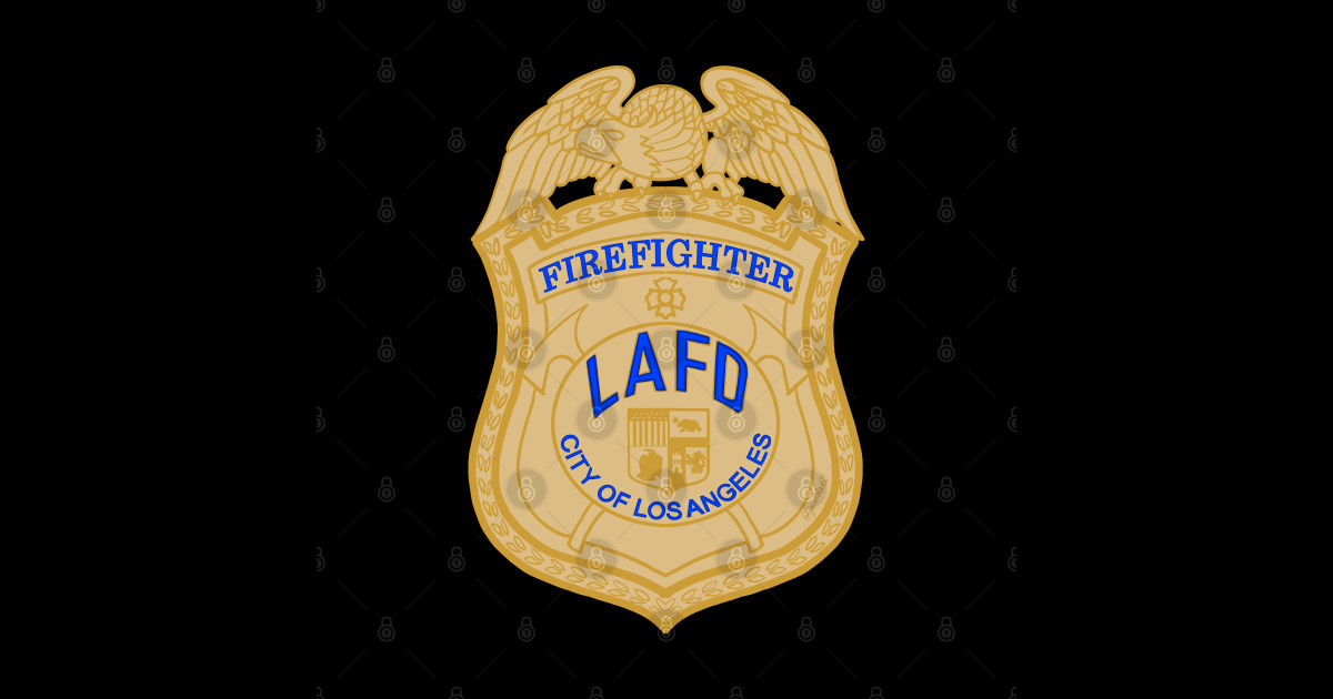 Los Angeles Fire Department (LAFD) Replica Badge - 9 1 1 - Sticker ...