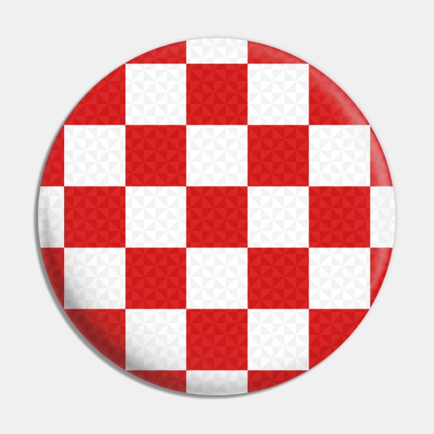 Red and white checkerboard of Croatia - Squares - Pin | TeePublic