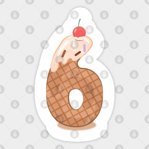 Ice cream number 6 - Ice Cream - Sticker | TeePublic