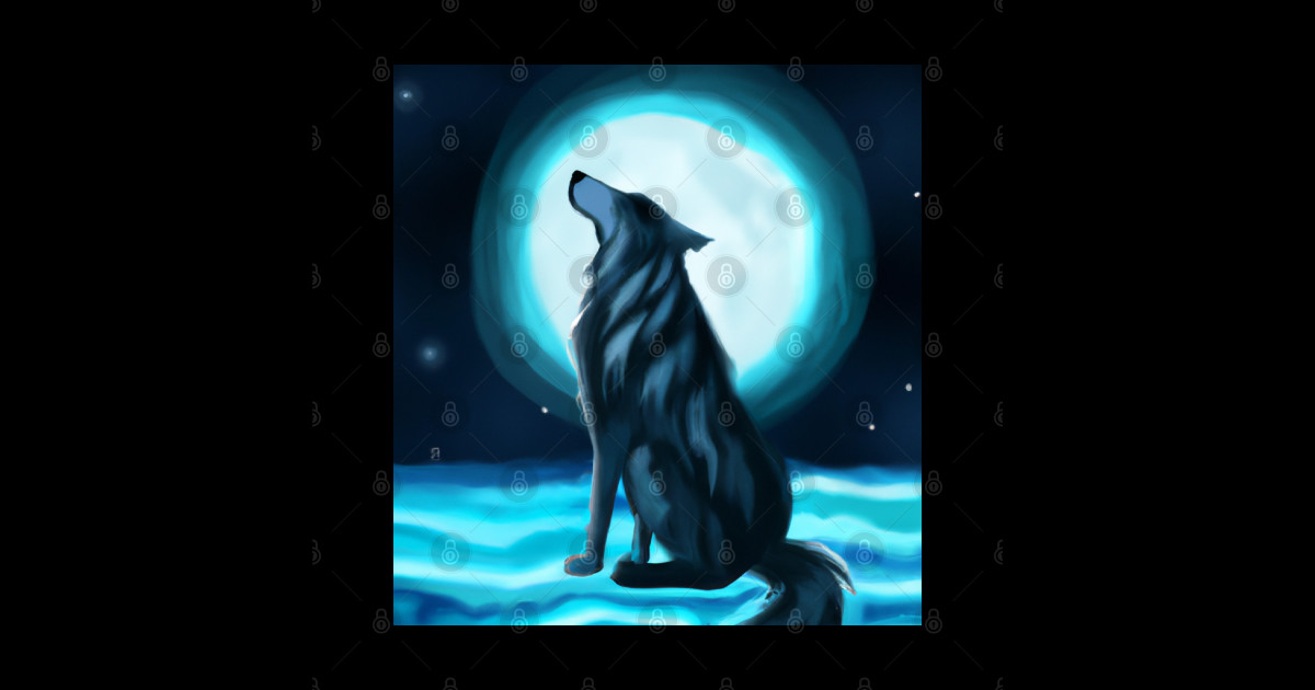 Wolf moon - Wolf Moon - Sticker | TeePublic