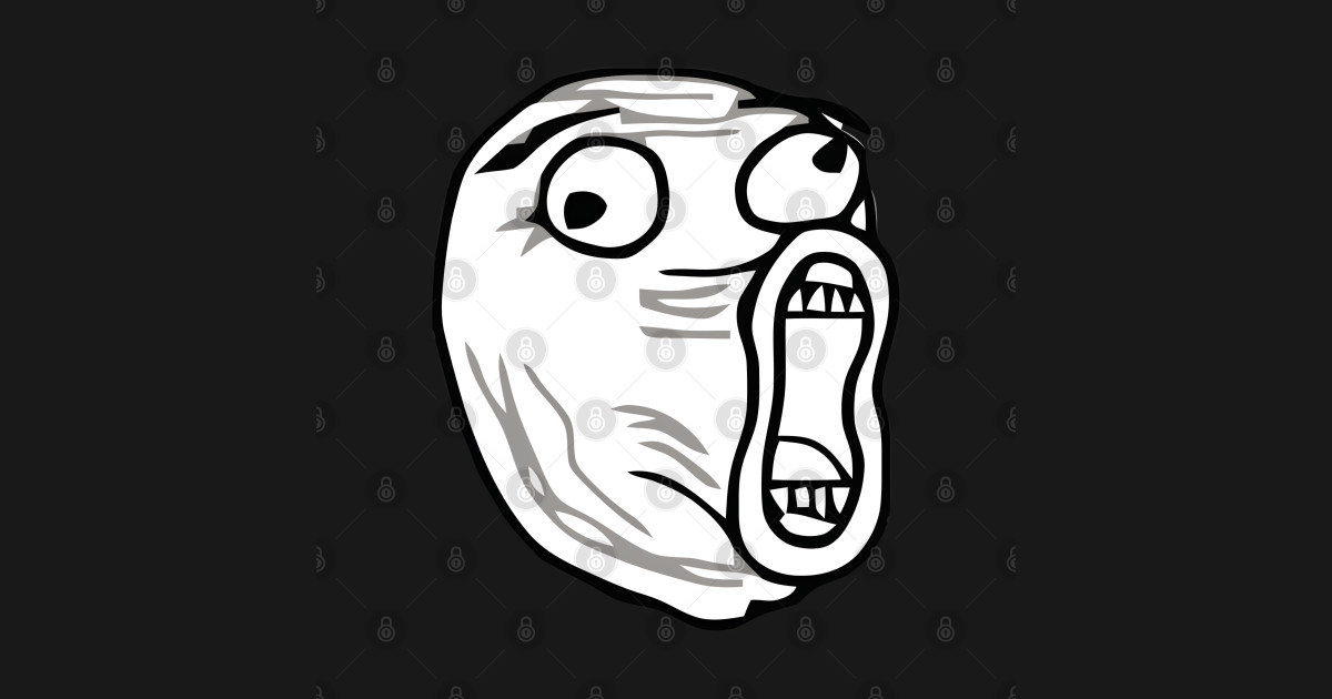LOL Rage Comic Meme Face Retro - Rage Comic - T-Shirt | TeePublic