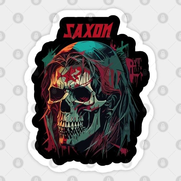 Shredding with Saxon - Saxon - Sticker | TeePublic