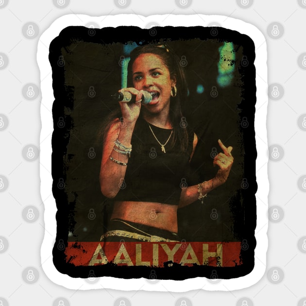 TEXTURE ART-Aaliyah - RETRO STYLE 5 - Texture Art - Sticker | TeePublic