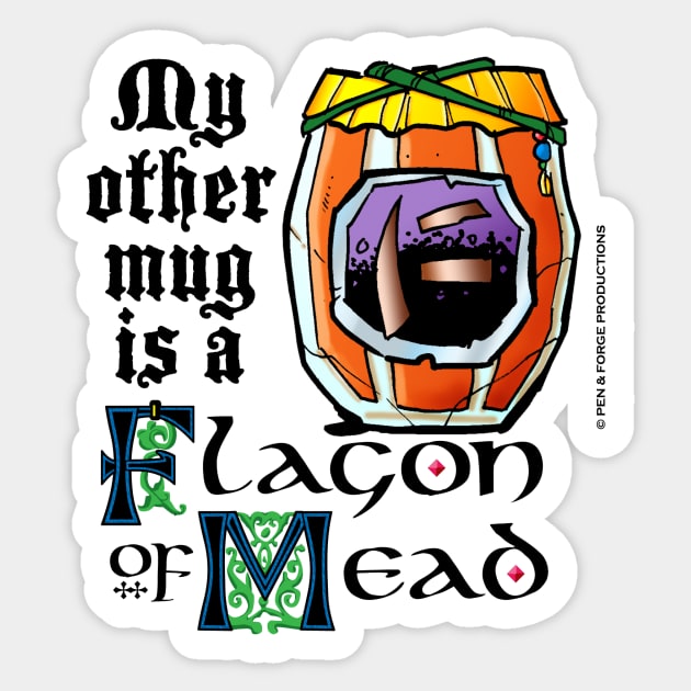 Mead Flagon - D D - Sticker | TeePublic
