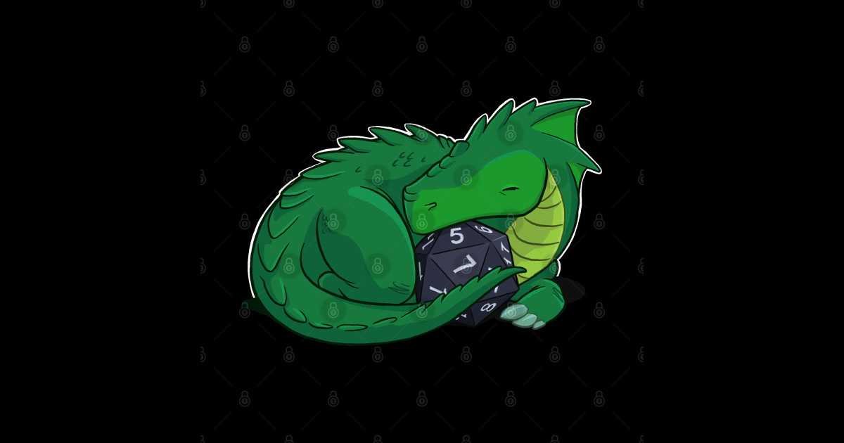 D20 Green Dragon - Dungeons And Dragons - T-Shirt | TeePublic
