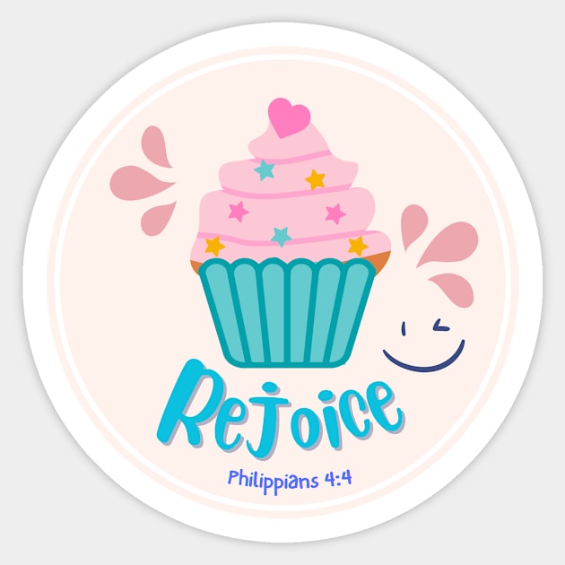 Rejoice Bible verse gift - Rejoice In The Lord - Sticker | TeePublic
