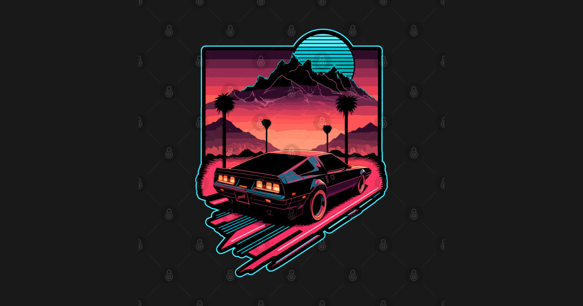 1980s Cyber Summer's Night Rider by gnarly - Night Rider - T-Shirt ...