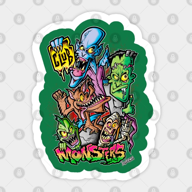 MONSTERS CLUB - Monster Squad - Sticker | TeePublic