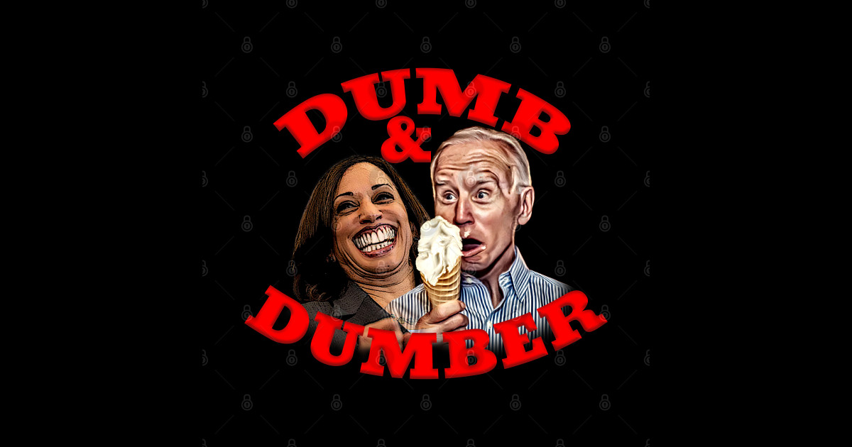 Biden & Harris DUMB AND DUMBER Cartoon - Cartoon - Posters and Art ...