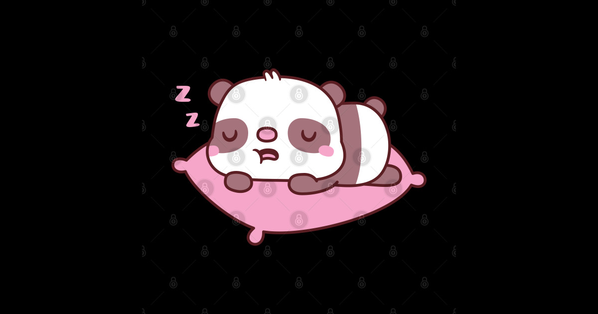 Cute Little Sleeping Panda Bear - Sleepy Panda - Sticker | TeePublic