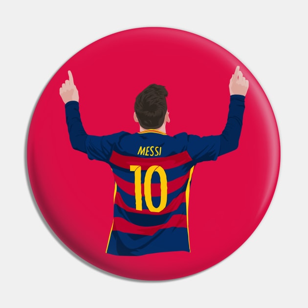 Lionel Messi Iconic Celebration - Messi - Pin | TeePublic