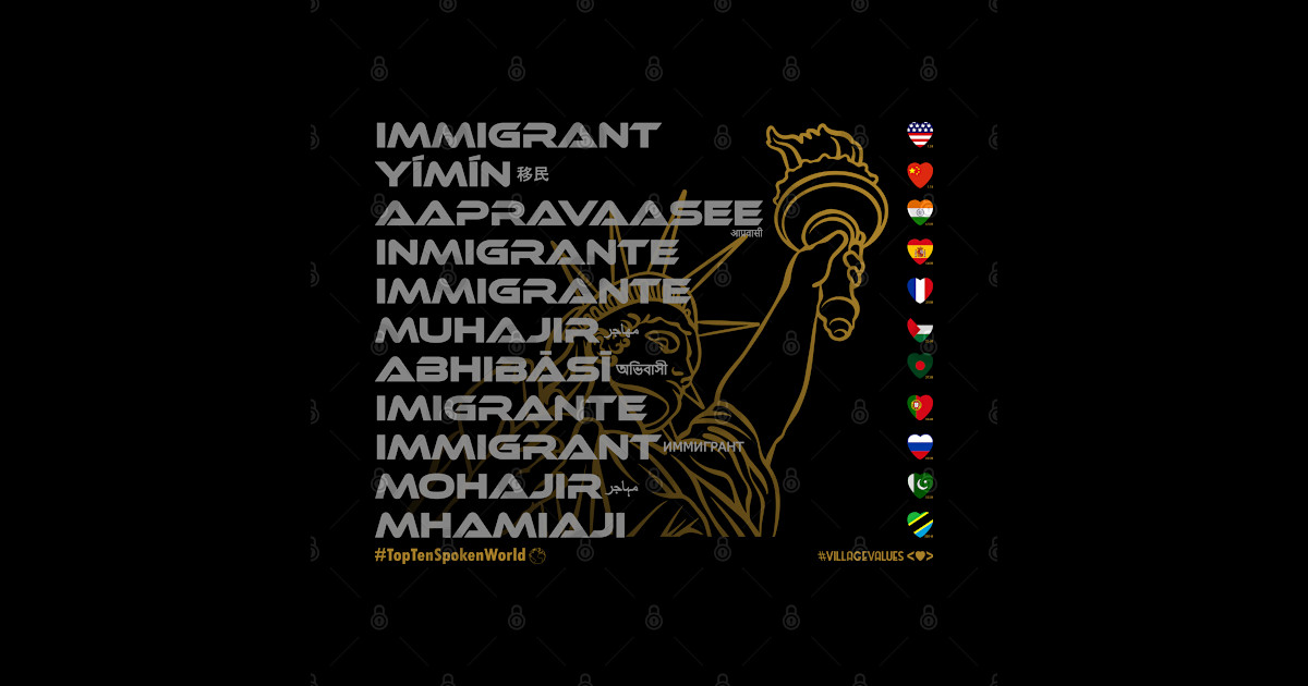 IMMIGRANT: Say ¿Qué? Top Ten Spoken (World) - Say Immigrant - Sticker ...