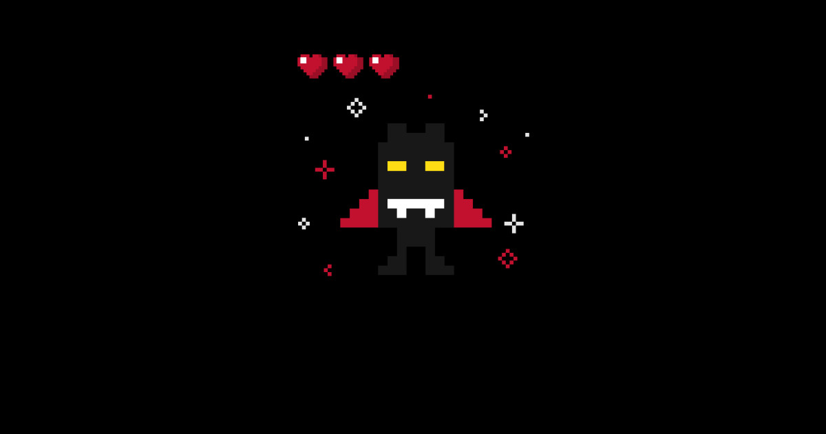 8 Bit Thirsty - Funny Vampire Gamer - 8bit - Sticker | TeePublic