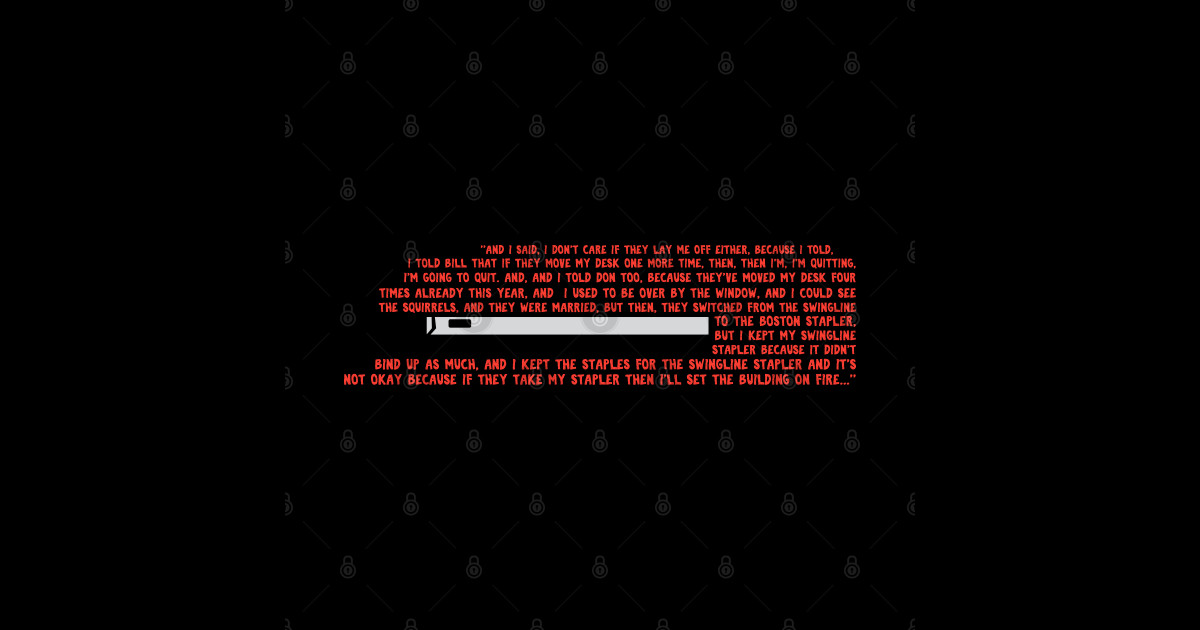 Red Swingline Stapler - Office Space - Sticker | TeePublic