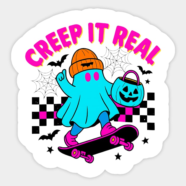 Funny Halloween Creep It Real Ghost Boy Girls Kids - Halloween Kids ...