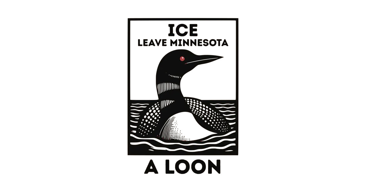 Minnesota State Bird Common Loon - Leave Mn A Loon - T-Shirt | TeePublic