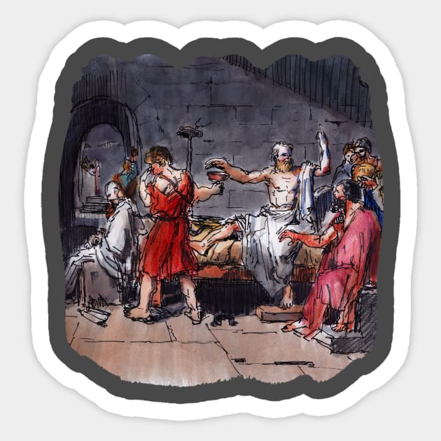 Death of Socrates - Socrates - Sticker | TeePublic