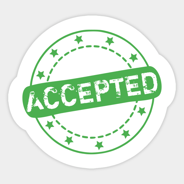 Accepted Stamp Icon - Accepted Stamp Icon - Sticker | TeePublic