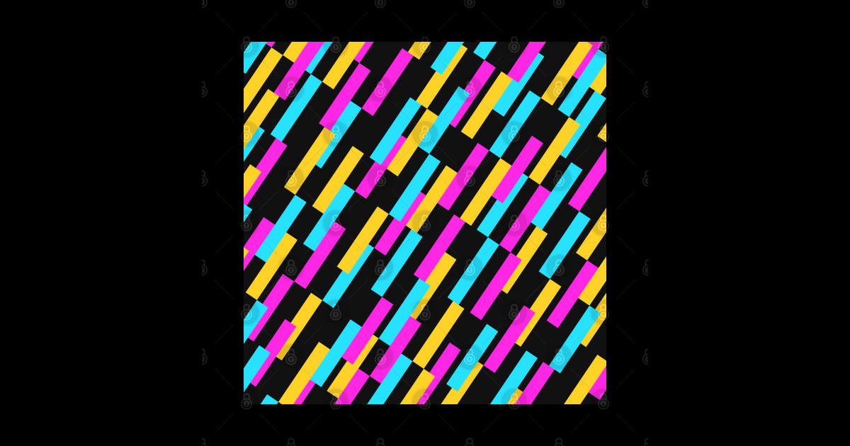 Diagonal Rectangle Pattern - Dark Neon - Rectangle Pattern - Sticker ...